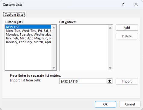How To Store A Custom List And Use It In Excel The Training Lady