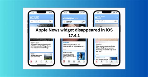 Apple News Widget Disappeared After Updating To Ios 17 4 1 The Mac Observer