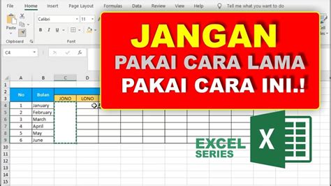Cara Merge Cell Dengan Cepat Di Excel Youtube