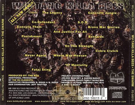 Wu Tang Killa Bees The Swarm Volume 1 CD Rap Music Guide