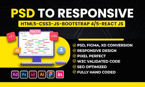 Convert Psd To Html Figma To Html Xd To Html Responsive Bootstrap 5 By Shahbazali2190 Fiverr