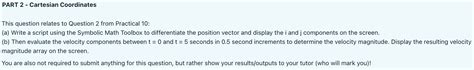 Solved PART Cartesian Coordinates This Question Relates Chegg