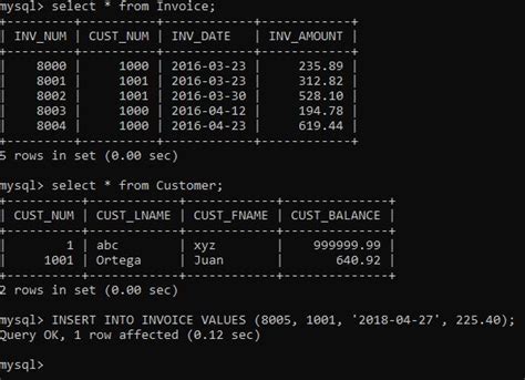 solved use the database tables in figure p8 16 as the basis for