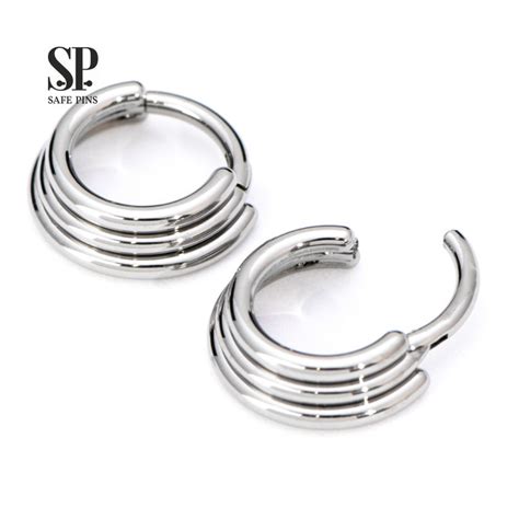Titanium Three Ring Clicker Safepins