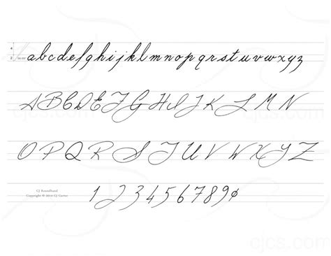 Cj Roundhand Sample Sheet Cjs Creative Studio