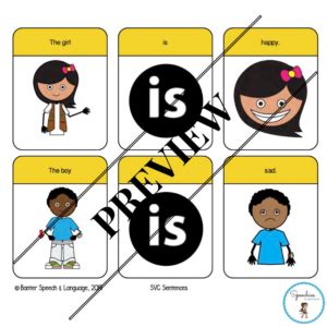 L128 Subject Verb Complement SVC Sentence Builders Banter Speech Language