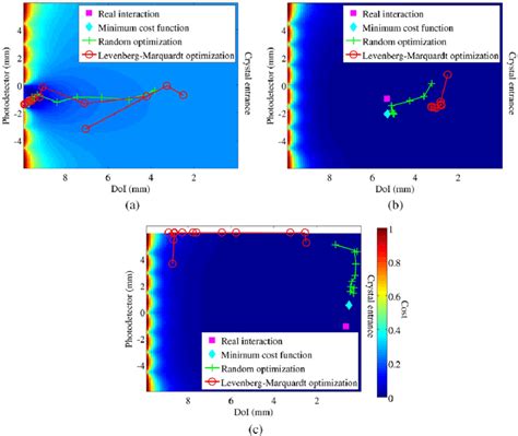 cost function and steps performed by each optimization algorithm for an