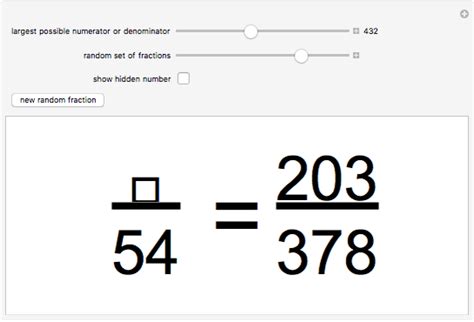 Converting Fractions Wolfram Demonstrations Project