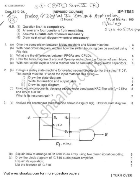 Analog And Digital Ic Design And Application 2009 2010 Be Electronics And Telecommunication
