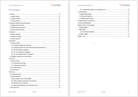 Inhoudsopgave Van Een Scriptie