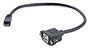 USB Micro B Panel Mount Extension Cable M F DataPro