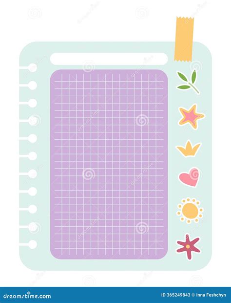 Cartoon Task Planners Cute Paper Sticky Notes Banners To Do List Or