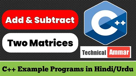 Addition And Subtraction Of Two Matrices In C Matrix Addition C Example Programs