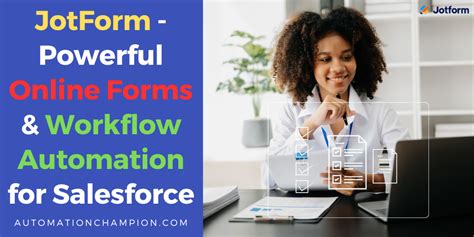 Jotform Powerful Online Forms And Workflow Automation For Salesforce Automation Champion