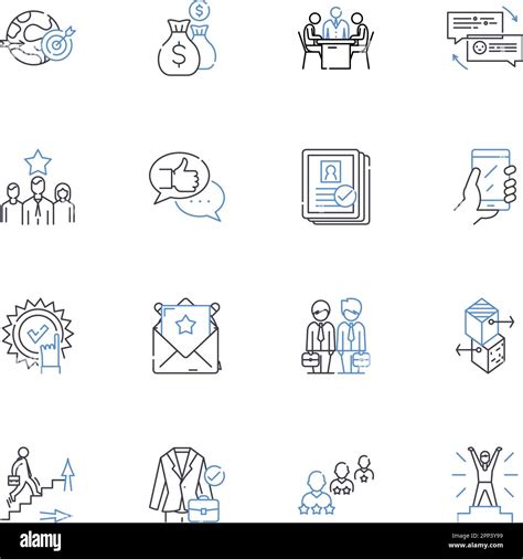 Skills Assessment Line Icons Collection Aptitude Assessment