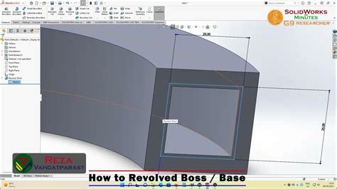 1002 Solidworks In Minutes Revolved Boss Base Youtube