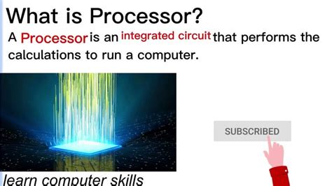What Is Processor By Learn Computer Skills Computer Skills What Is Processor Learning