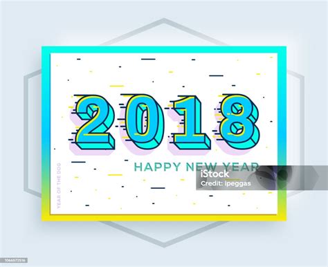 벡터 모션 효과 함께 2018 텍스트 디자인입니다 프레 젠 테이 션 전단지 캘린더 전단지 엽서 및 포스터에 대 한 벡터 일러스트