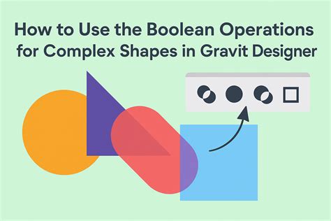 How To Use The Boolean Operations For Complex Shapes In Gravit Designer