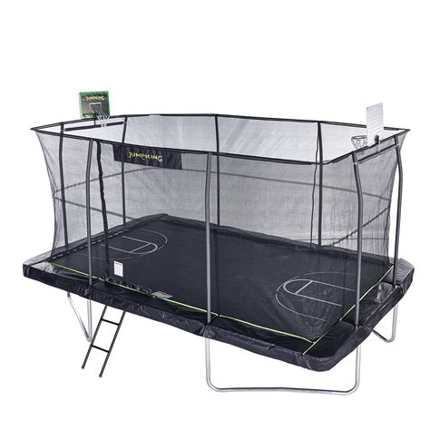 Jumpking 10x15 Rectangle Trampoline With 2 Powder Coated Basketball