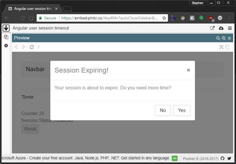 Angular User Session Timeout Longing To Know