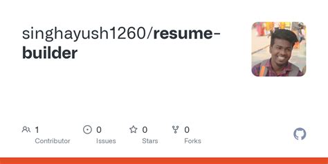 GitHub Singhayush1260 Resume Builder