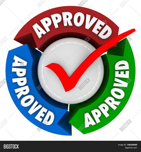 Approved Word On Arrows Around Red Image Photo Bigstock