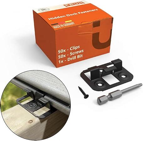 Hidden Deck Fasteners For Composite Deck Boards 65mm 0255 Groove