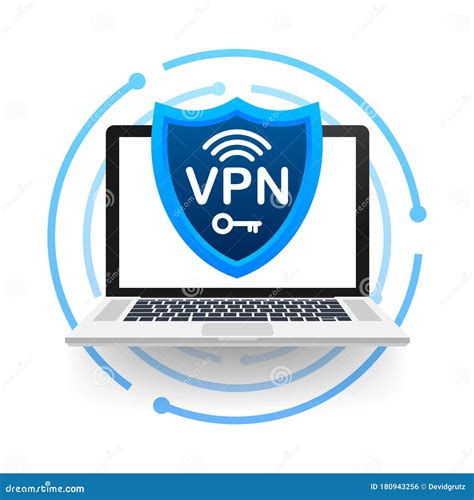 Secure Vpn Connection Concept Virtual Private Network Connectivity