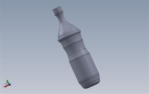 饮料瓶（光滑的形状像一个完美的女士） solidworks 2015 模型图纸免费下载 懒石网