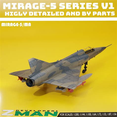 Stl File Dassault Mirage 5ma 4 In 1 V14 ️ ・3d Printer Design To Download・cults