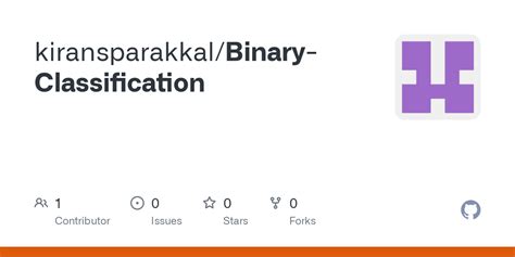 Github Kiransparakkalbinary Classification
