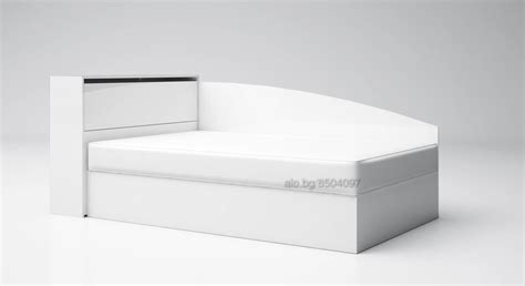 Легло Лео 8 с ракла бял гланц Легло Мебели за дома и офиса Добрич Леглото е за еднолиц