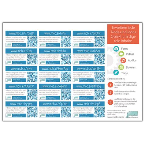Mobycards 15 Qr Code Aufkleber Mobycards Shop