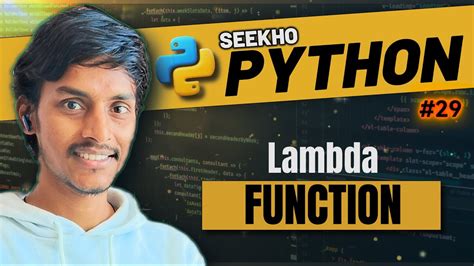 46 Lambda Function In Python Seekho Python Youtube