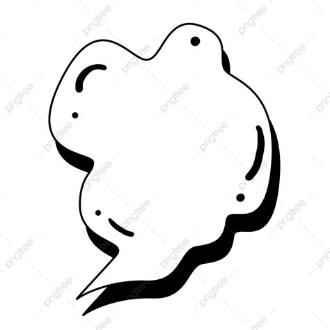 흑인과 백인 낙서 손으로 그려진 된 구름 일러스트 채팅 귀여운 아이콘 만화 아이콘 검은 Png 일러스트 및 Psd 이미지 무료 다운로드 Pngtree