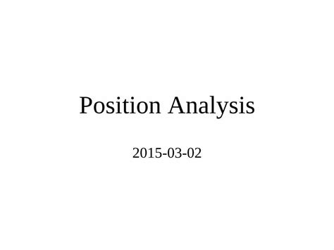 Pdf Position Analysis Egqanis