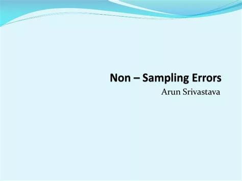 PPT Non Sampling Errors PowerPoint Presentation Free Download ID 1871182