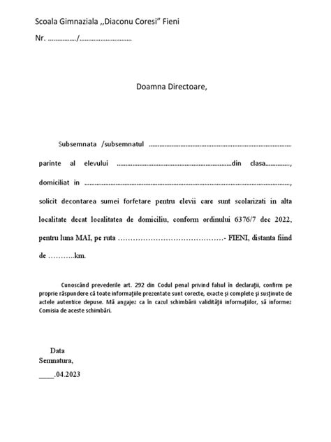 Cerere Transport Elevi 3 Pdf