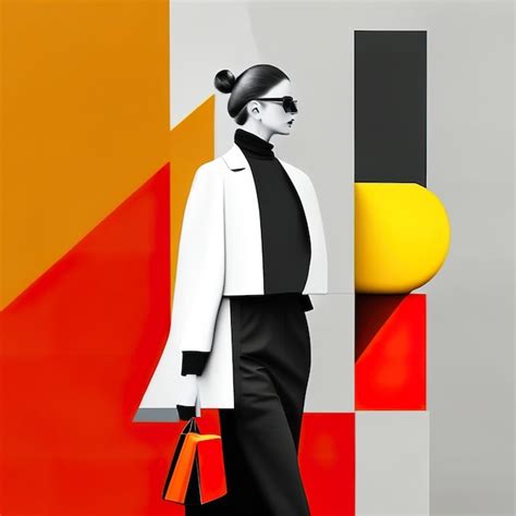premium ai image woman in stylish clothes with colorful background generative ai