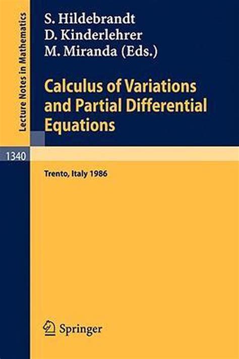 Calculus Of Variations And Partial Differential Equations 9783540501190 Stefan