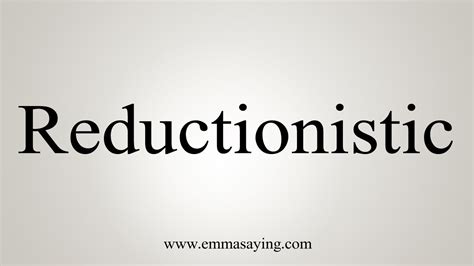 Reductionist Meaning