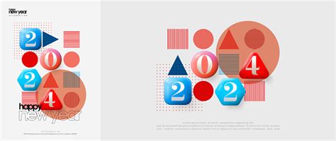 현대 새해 복 많이 받으세요 포스터 2024 디자인 독특하고 다채로운 3d 숫자가 있는 프리미엄 벡터 배경 0명에 대한 스톡 벡터 아트 및 기타 이미지 Istock