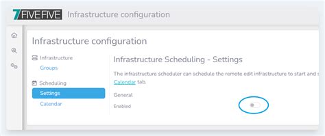 Scheduling Infrastructure Enabling And Disabling The Schedule