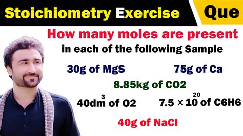 How Many Moles Are Present In Each Of The Following How Many Moles Are Present In Each Of The