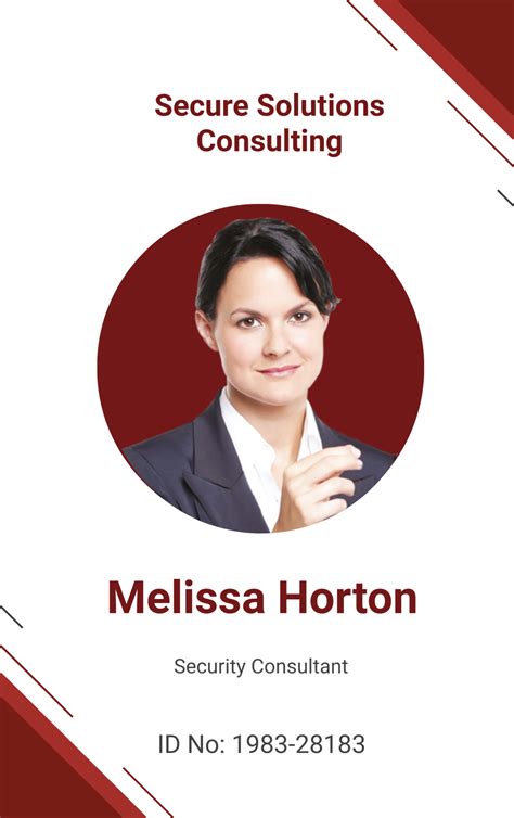 Free Consultant Security Id Card Template To Edit Online