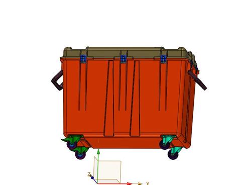 大号加厚塑料衣服被子收纳箱带轮子 Step 模型图纸下载 懒石网