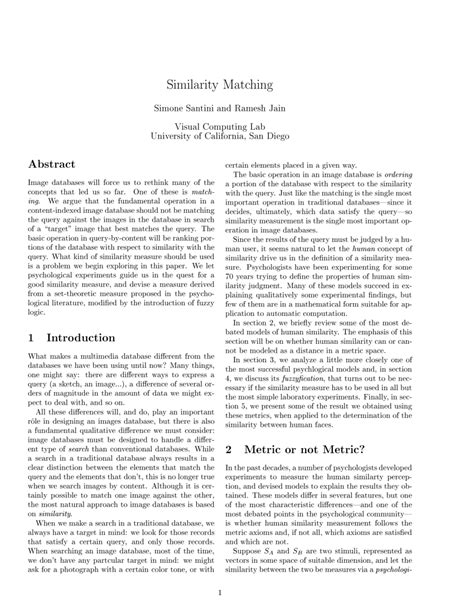Pdf Similarity Matching