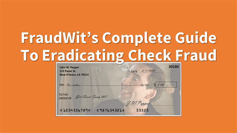 FraudWit S Complete Guide To Eradicating Check Fraud
