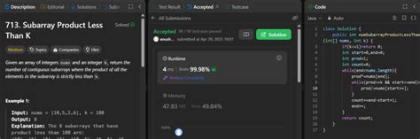 100daysofcoding Leetcode Java Slidingwindow 100daysofcoding Dsa